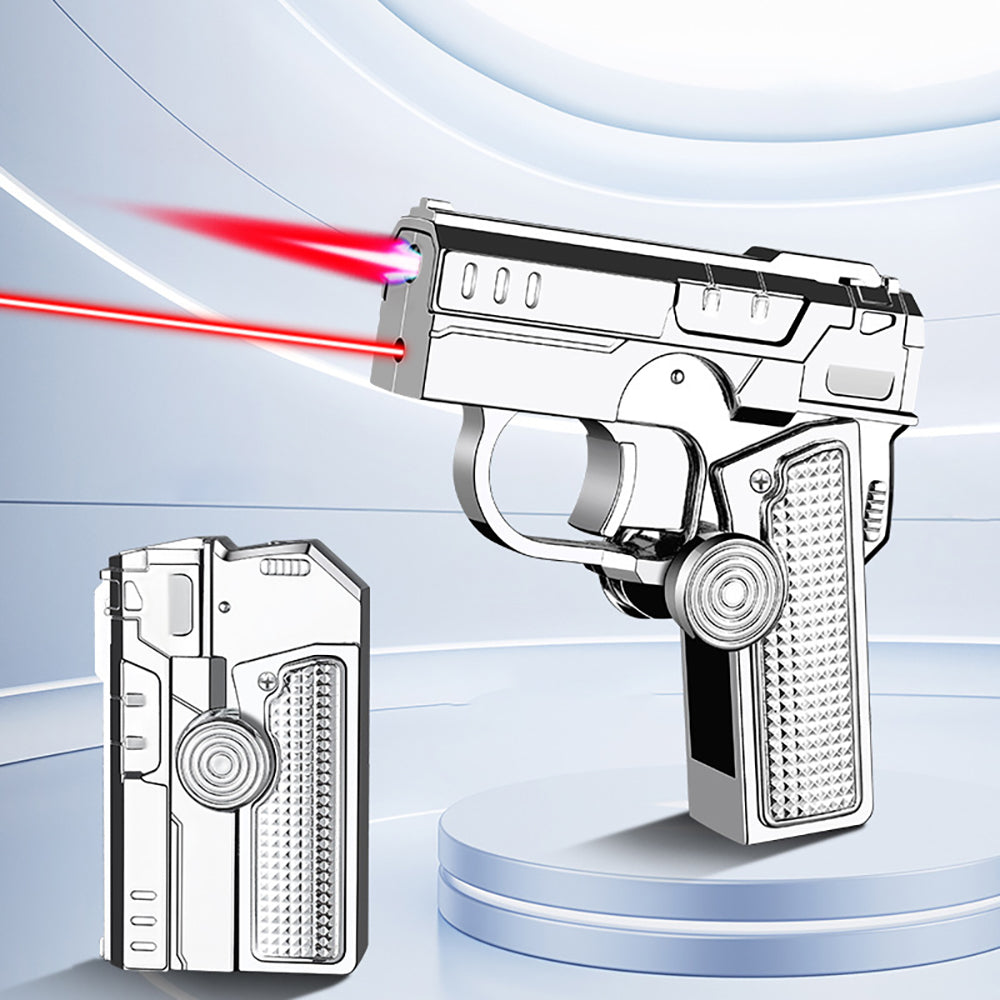 Folding Fingertip Gyro Windproof Inflatable Laser Lighter – iceekoo